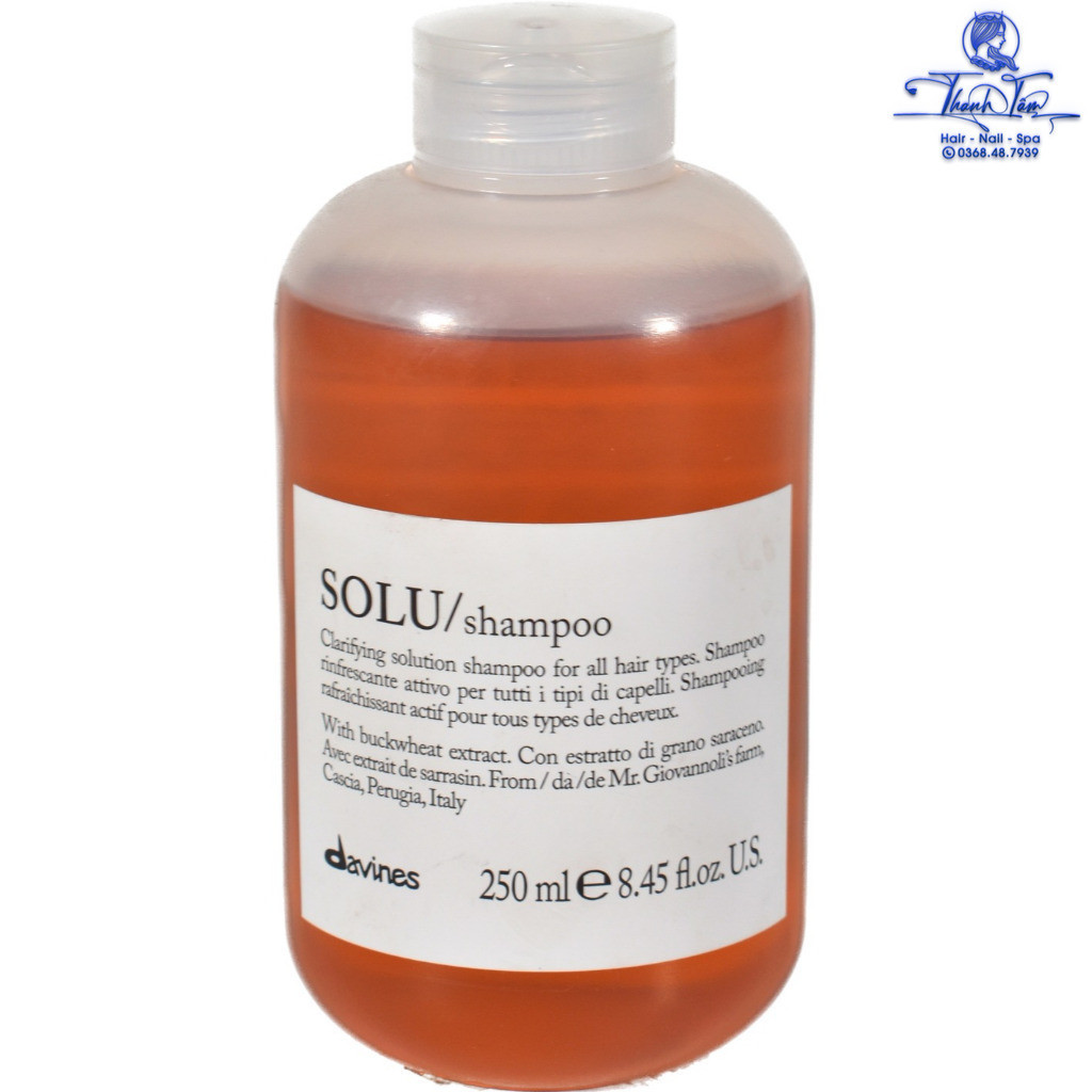 Dầu gội làm sạch sâu, loại bỏ dư chất trên tóc Davines Solu Clarifying ...