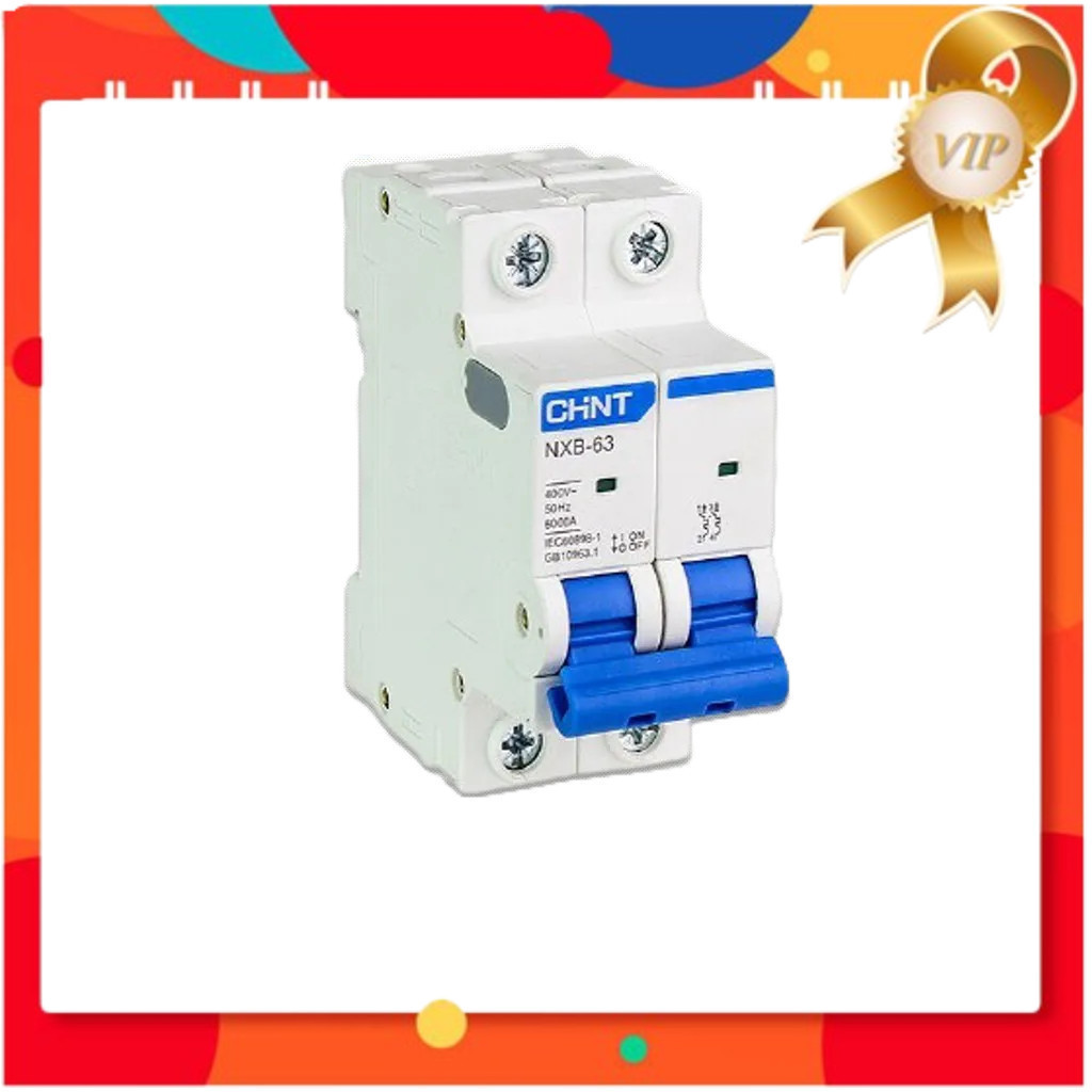 (HCM) Cầu dao Aptomat an toàn MCB NXB-63 2 Pha 6A - 63A dòng cắt 6kA, Hãng CHINT (Hàng chính ...