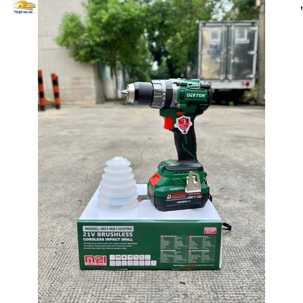 Máy khoan pi.m Dekton M21-KB1385 PRO 3 chức năng - Chống lật cổ tay - Chế độ tạo xung. Bh 1 Năm ...