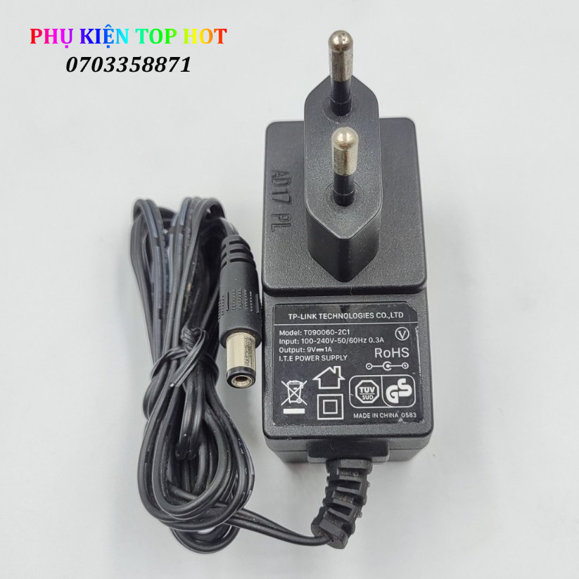 Adapter 9V 0.6A/1A cho hub Tplink Tenda wifi chân thường 5.5mm x 2.5mm ...
