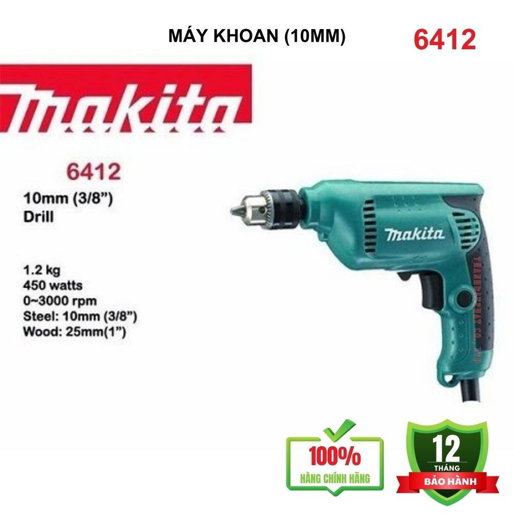 Máy Khoan(10Mm) Makita 6412 Chính Hãng | Shopee Việt Nam