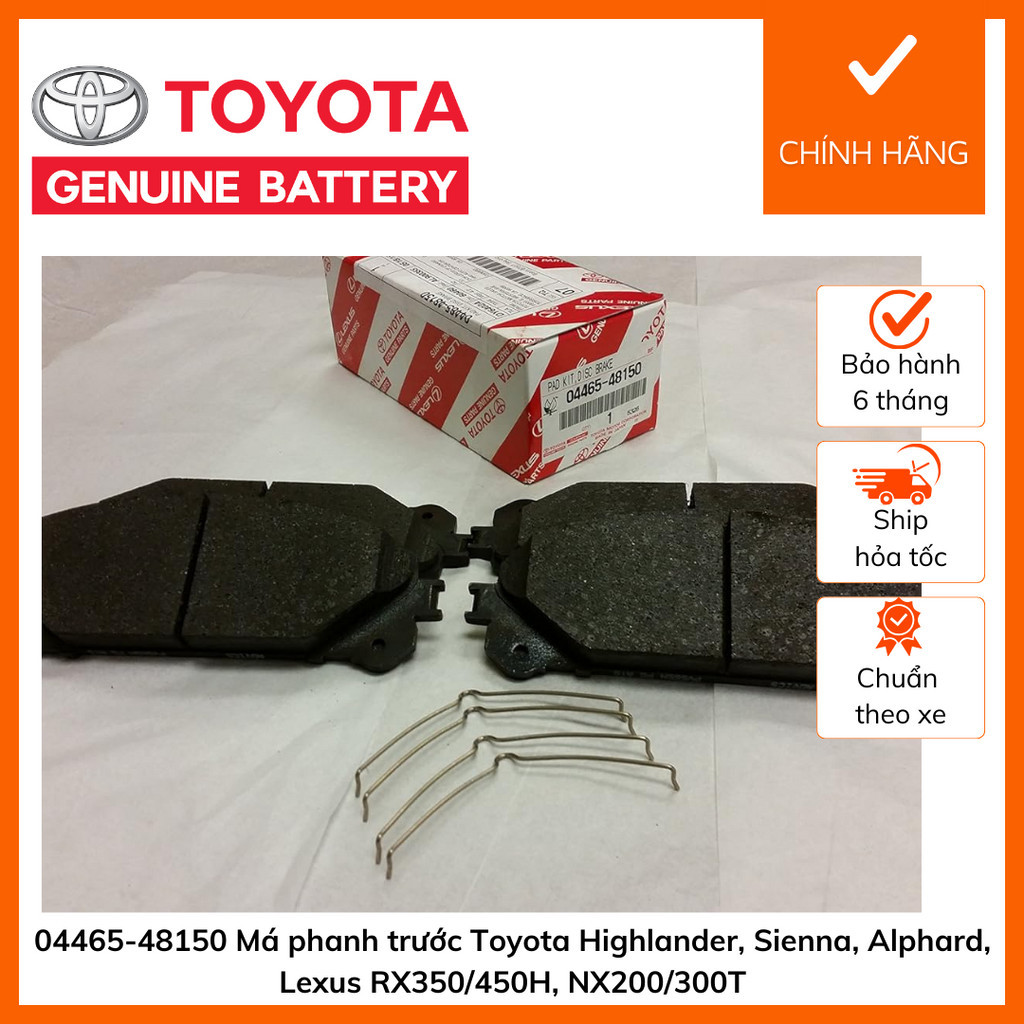 [Chính Hãng] 04465-48150 Má phanh trước, Bố thắng trước Toyota ...