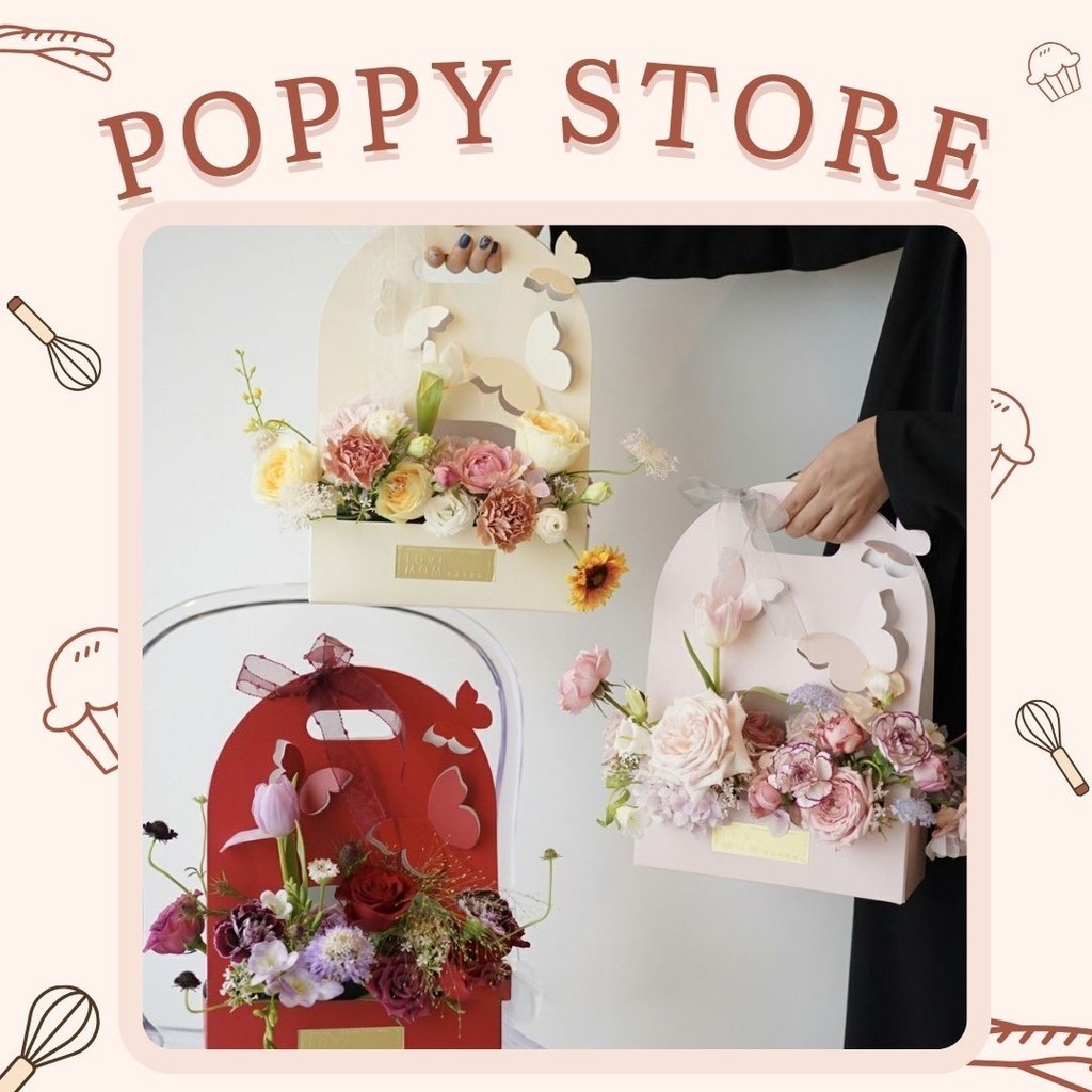 Túi giấy cắm hoa, túi đựng hoa, túi đựng quà tặng, giỏ cắm hoa, giỏ hoa ...