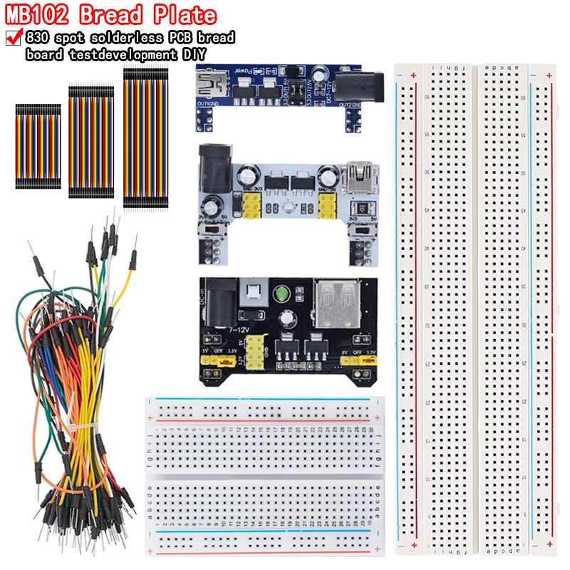 Mô-đun nguồn bo mạch 3.3V / 5V MB102 830 điểm Bảng bánh mì nguyên mẫu ...