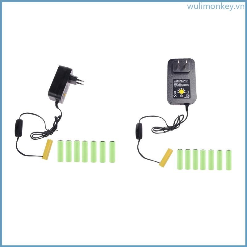 Wu Universal AA Pin Giả AC-DC USB + Bộ Chuyển Đổi Nguồn 3V-12V Thay Thế ...