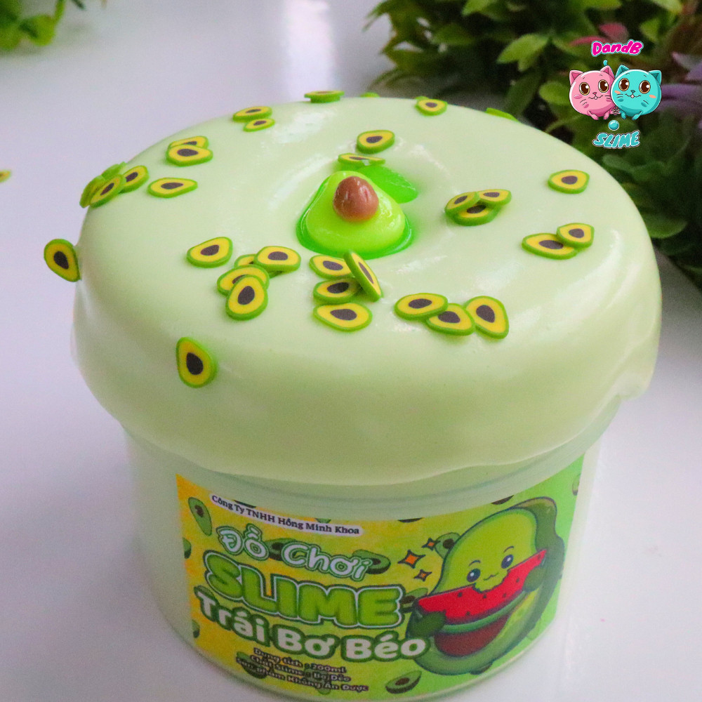 DIY SLIME Trái Bơ Béo/ Đồ Chơi Slime Bơ Màu Xanh/ Kèm Charm và Cốm/Chất ...