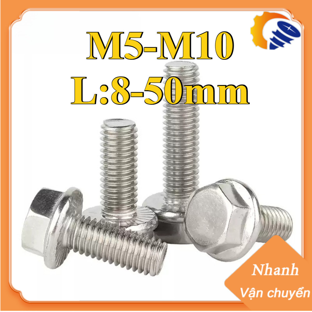 Bulong liền long đền inox 316 ,Bulong lục giác ngoài ，Ốc chống tháo M5 / M6 / M8 / M10 * L8-50mm ...