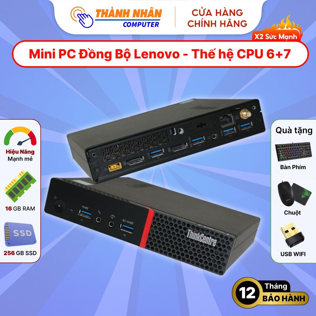 Máy Tính Mini Lenovo Core i3/i5/i7 Thế Hệ 6+7 - 16GB RAM - 512GB SSD ...