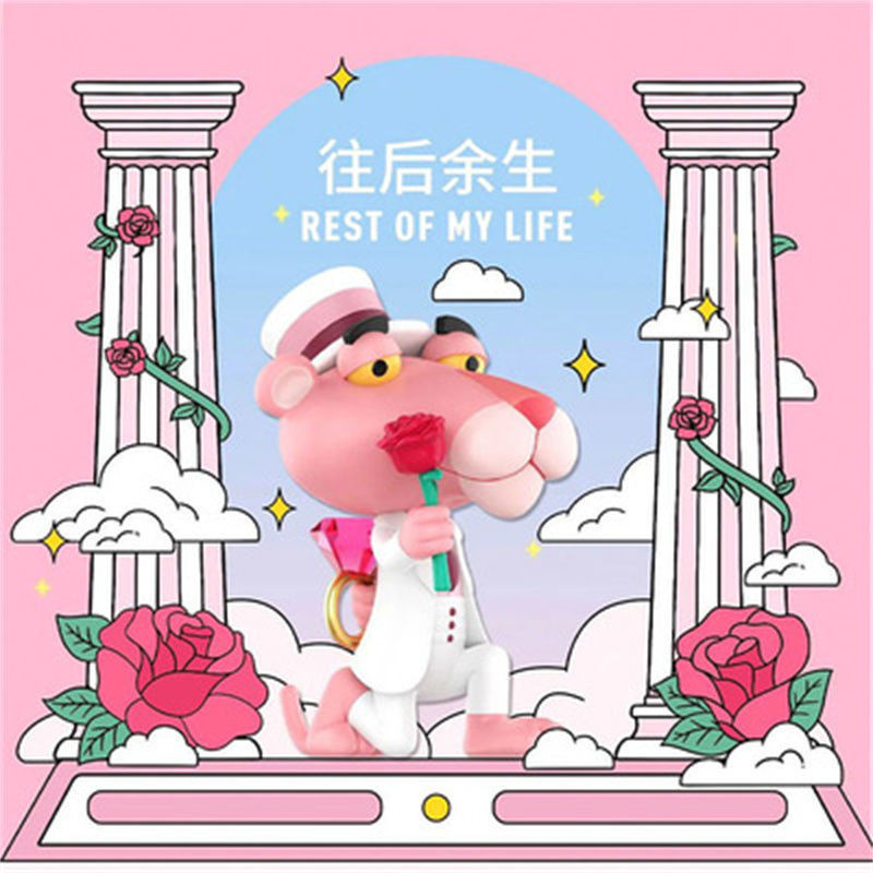 POPMART Pink Panther Expressing Love Series Blind Box Figure POP MART ...