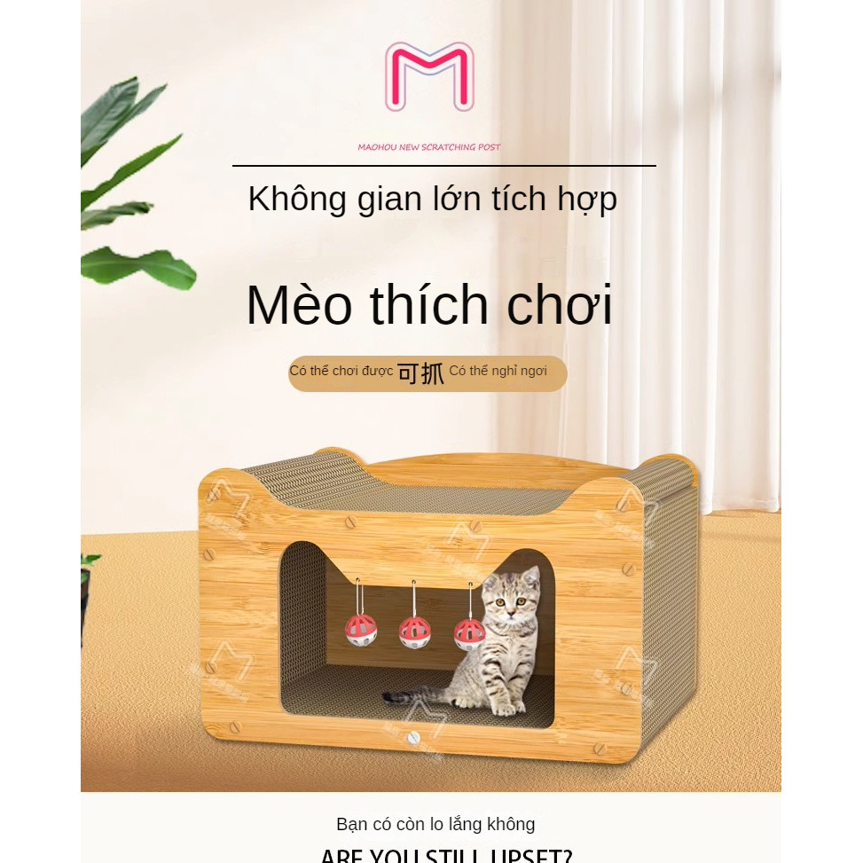 Đồ Chơi Cho Mèo Thùng mèo Cat Grip Board Cat Groove Giấy gợn sóng Chống ...