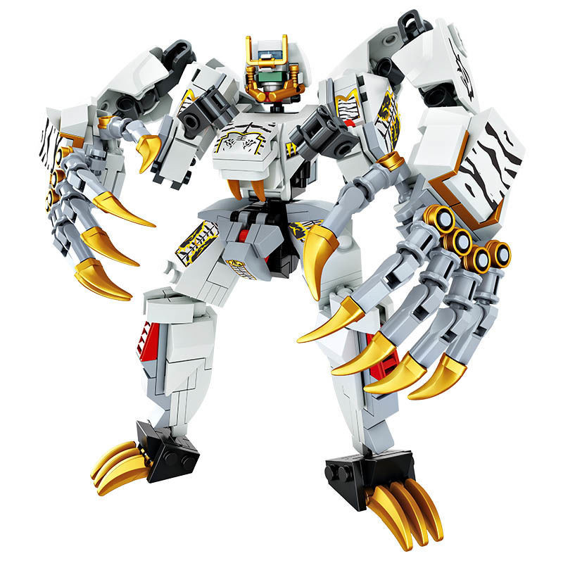 Khối xây dựng Mecha Series Qinglong Mecha White Tiger Mecha Mô hình lắp ...