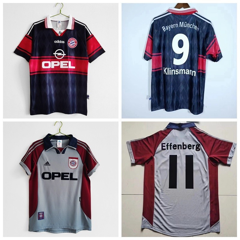 1997-98 98-99 Mùa giải FC Bayern Munich Retro Sân khách Jersey Bóng đá ...
