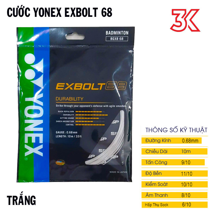 Dây Cước Căng Vợt Yonex BG EXBOLT 68 [Chính Hãng] | Shopee Việt Nam