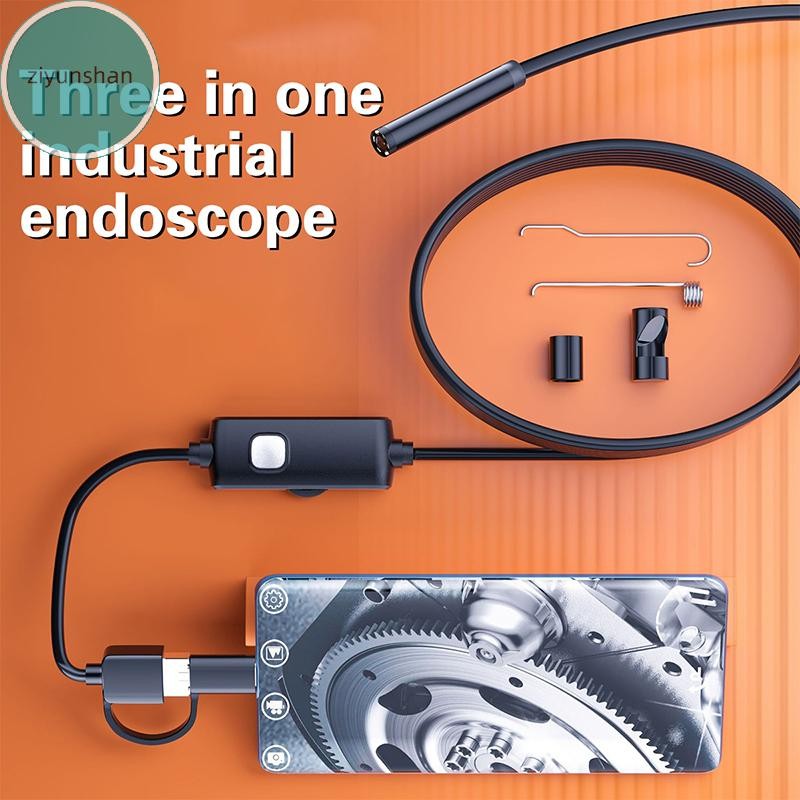 Máy ảnh Mini ziyunshan 7mm 2M Dây cứng Android Type-C USB Phát hiện đường ống Camera nội soi ...
