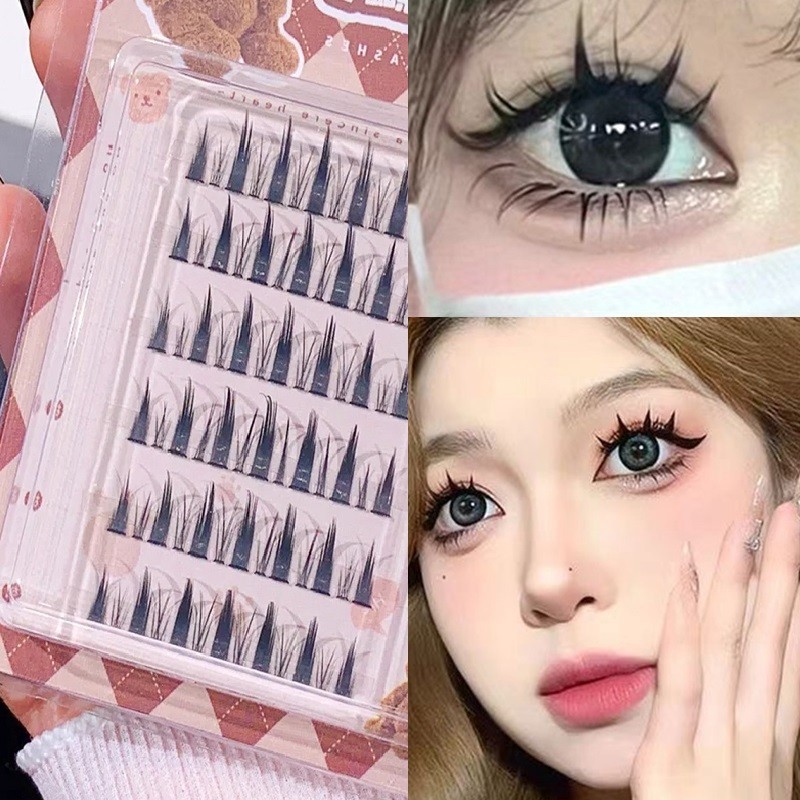 Xixi Lông Mi 3D Tự Nhiên Giả Mắt Mèo Lông Tơ Mềm Mại Chữ Thập Manga Mi ...