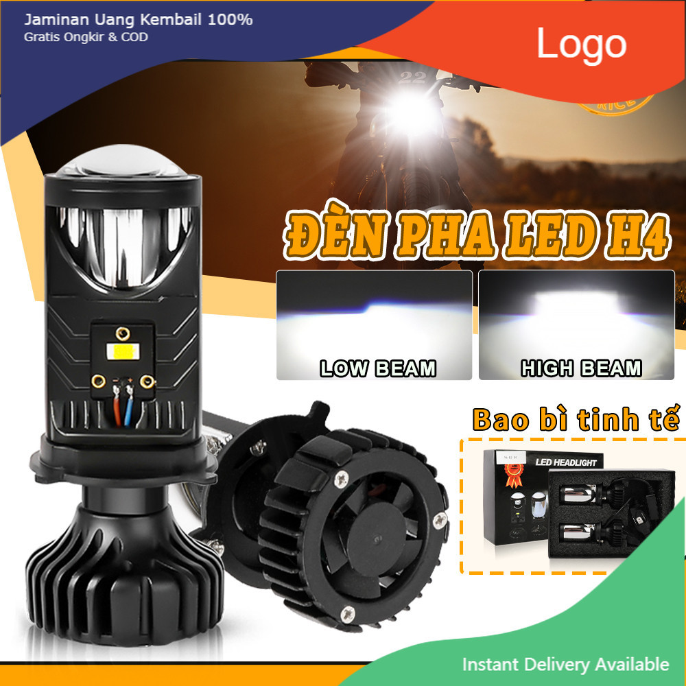 Đèn Pha Led Bi Cầu T9 Y9 Pro H4 Bản 2024 Cho Ô Tô Xe Máy ( Dùng Điện Ắc Quy ) Cắt Sáng Chống ...