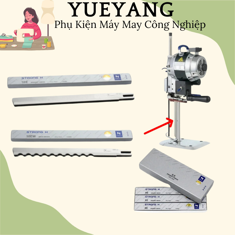 Hộp 12 lưỡi dao StrongH dùng cho máy cắt vải đứng từ 5inch đến 12 inch ...