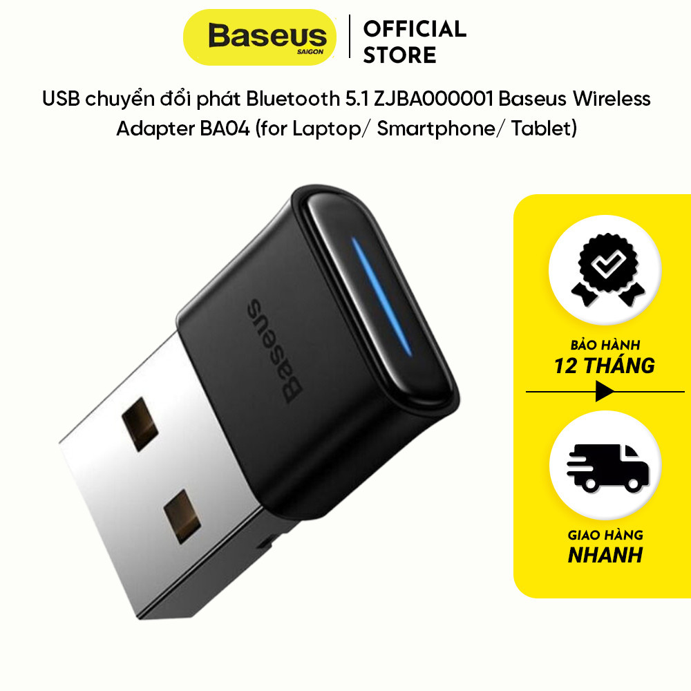USB chuyển đổi phát Bluetooth 5.1 ZJBA000001 Baseus Wireless Adapter ...