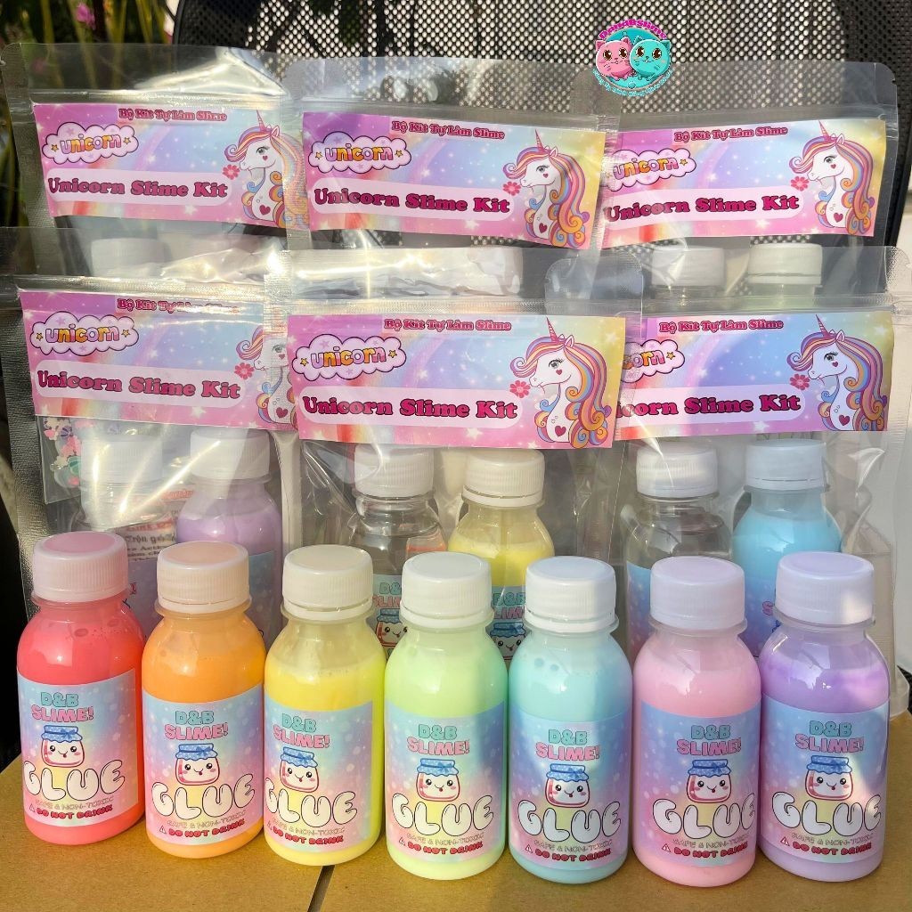 [Hot Trend] Bộ Kit làm Slime Unicorn Cầu Vồng Màu Pastel - Kit làm ...