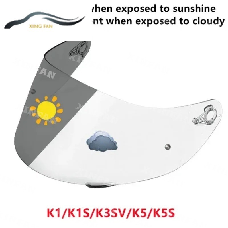 Tấm Che Photochromic XF Cho AGV K5 K5S K5-S K3SV K3-SV K1 Mũ Bảo Hiểm Kính Chắn Màn Hình Phụ ...