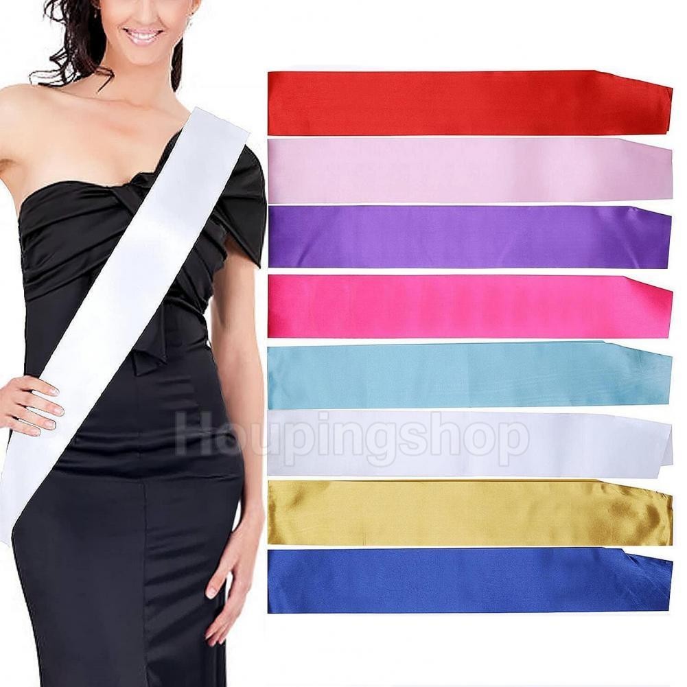 Cô Dâu Dây Đeo Vai Trống Màu Trơn Sinh Nhật Sash Lễ Cưới Giải Thưởng Lễ ...