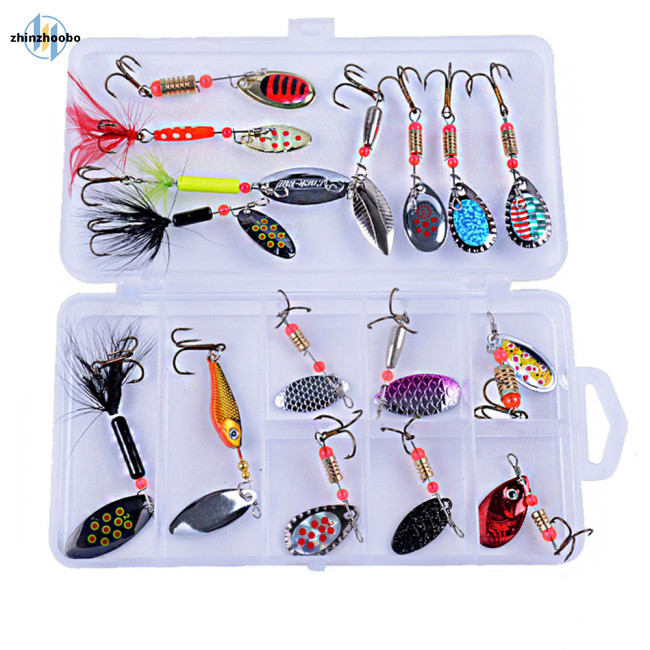 Zhin 16 Chiếc Mồi Câu Cá Spinnerbait, Kim Sa Lấp Lánh Xoay, Bass Cá Hồi ...