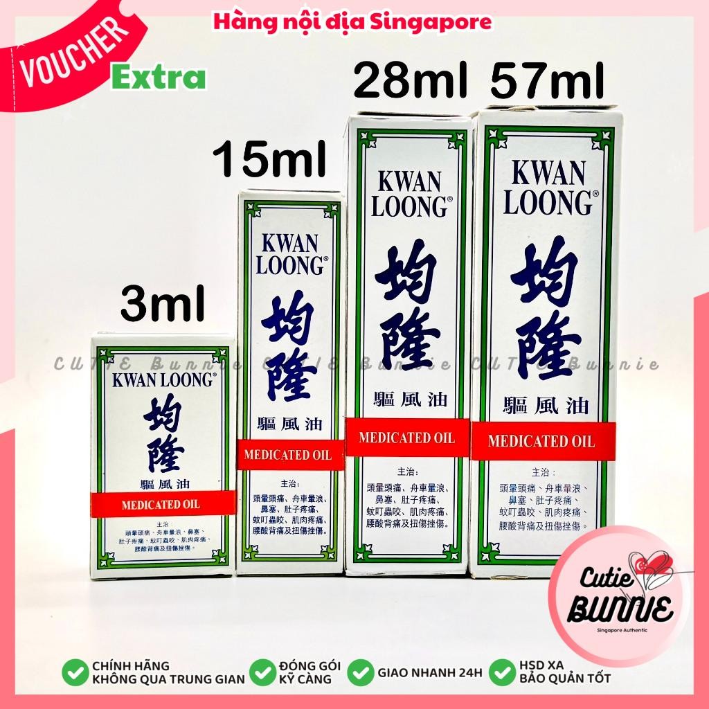 [Singapore] Dầu gió TRẮNG KWAN LOONG đủ size 3 15 28 57ml - Hàng nội địa Singapore | Shopee Việt Nam
