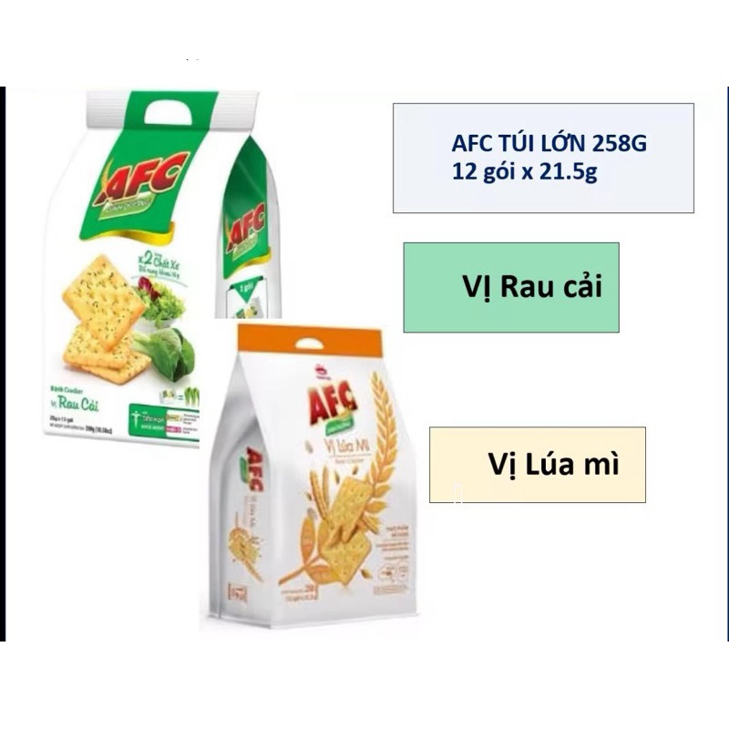Bánh AFC vị Rau/lúa mì túi 258g | Shopee Việt Nam