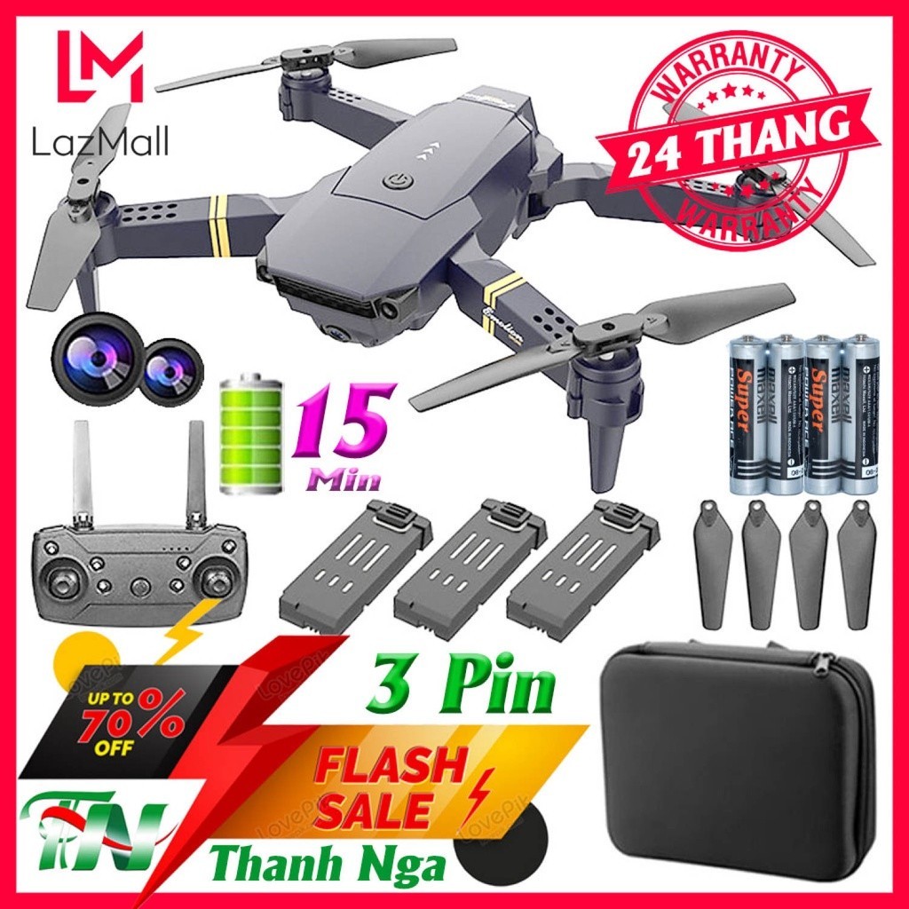 Flycam Drone E58 Pro Max Máy Bay Camera 4K Hot 2022 Điều Khiển Từ Xa 4 Cánh Chất Hơn Flycam Mini ...