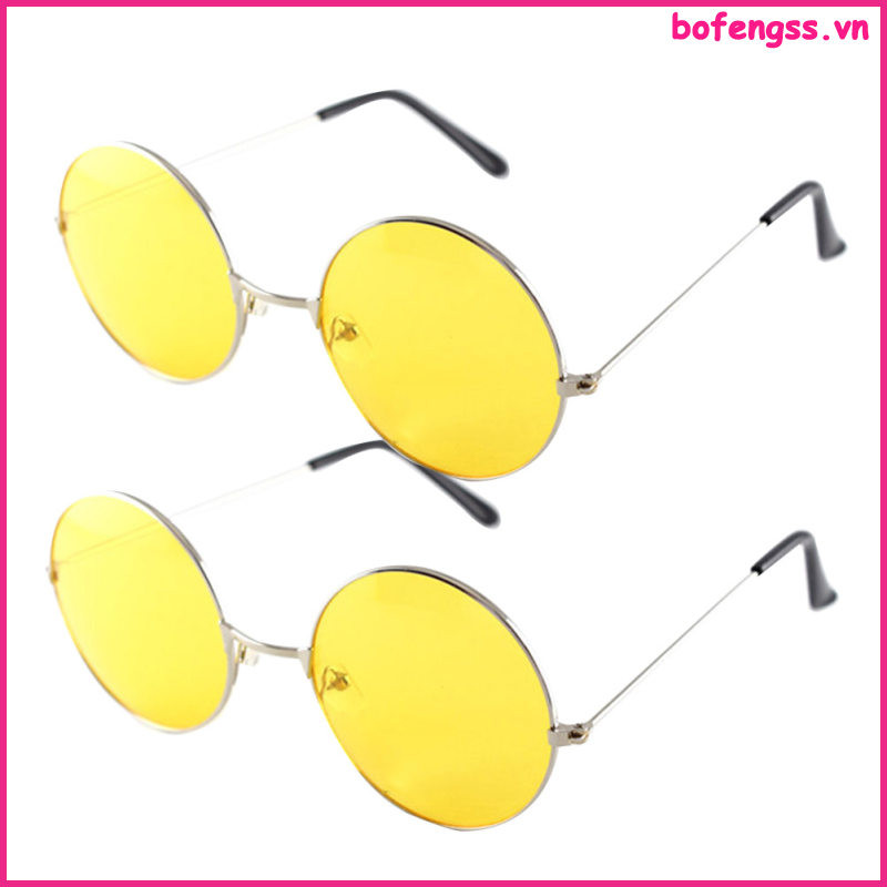 2 Chiếc Kính Mắt Kính Mát Tròn Retro Kính Mát Vòng Tròn Bofengs ...