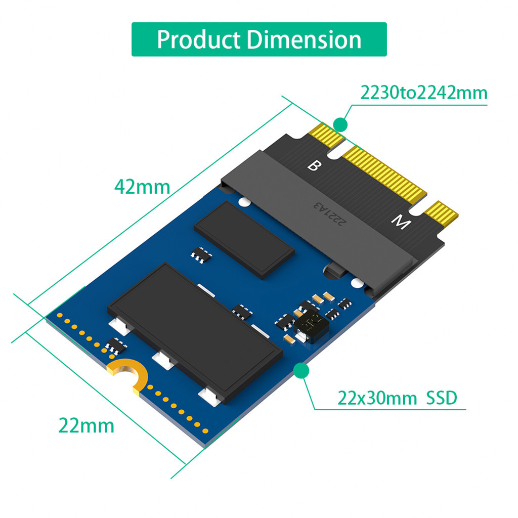 Card Mở Rộng M.2 NVME M-Key B + M 2230 Sang 2242 SATA-Bus SSD Cho ...