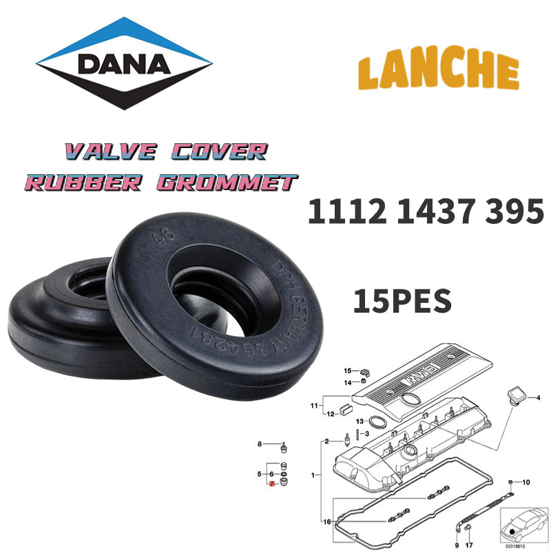 Bìa VAN ĐỨC DANA CAO SU GROMMET BMW M50 M52 M54 ĐỘNG CƠ (15 chiếc) E36 ...