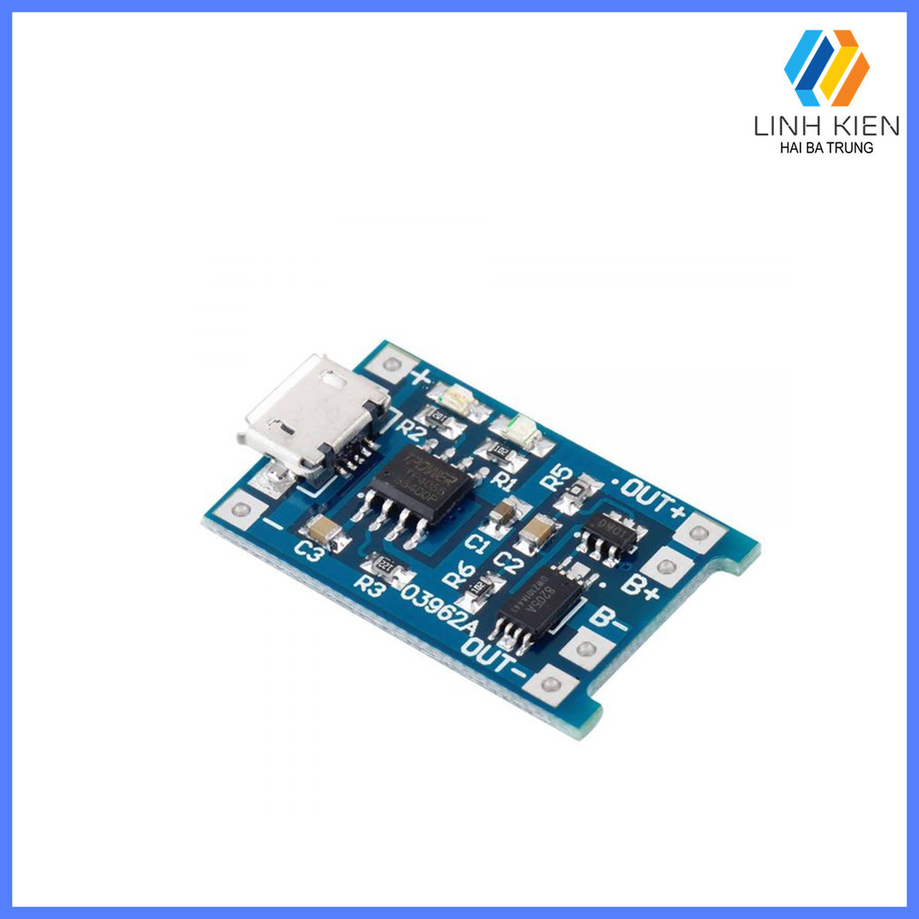 [Có sẵn] Mạch Sạc Pin 1 Cell 18650 TP4056 1A MicroUSB | Shopee Việt Nam