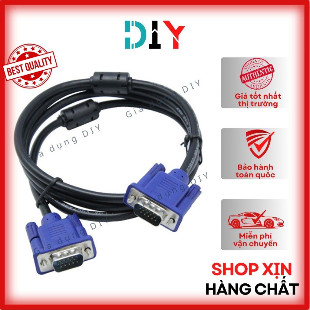 Dây Cáp Màn Hình Máy Tính VGA D-Sub 15 Pin Dài 1.5m tới 10m | Shopee Việt Nam