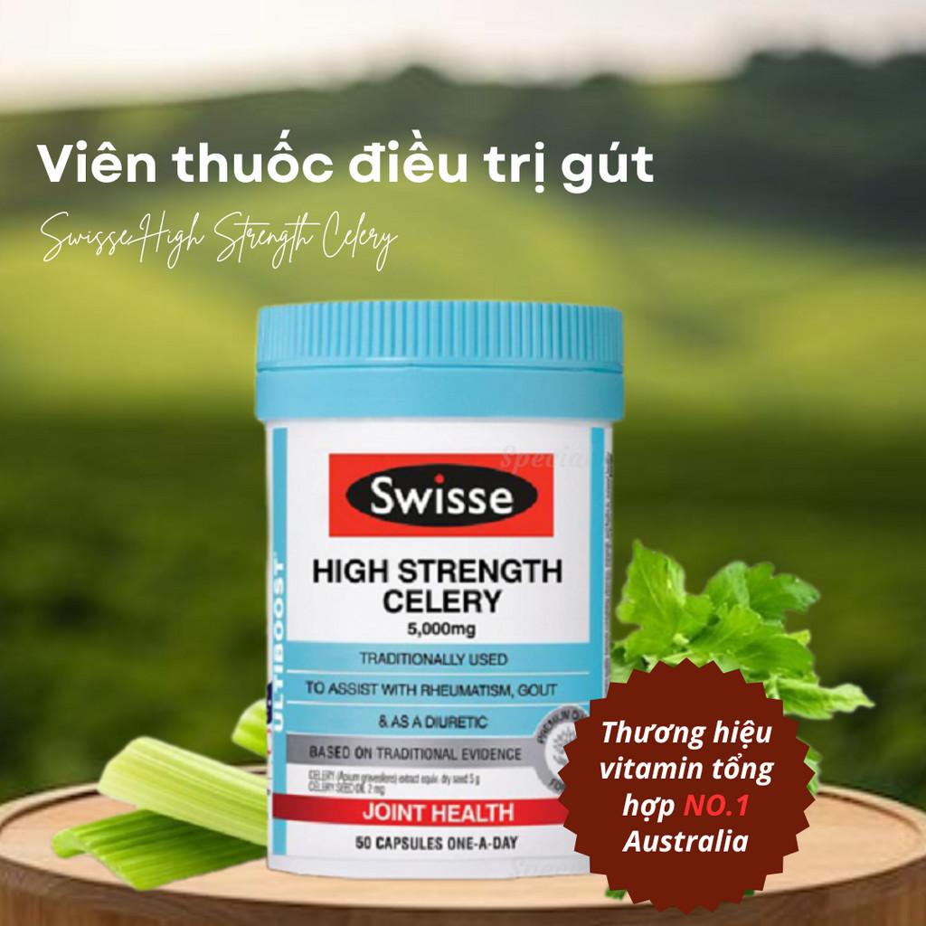 Swisse - Viên Uống Điều Trị Gút High Strength Celery 5000mg Của Úc 50 ...