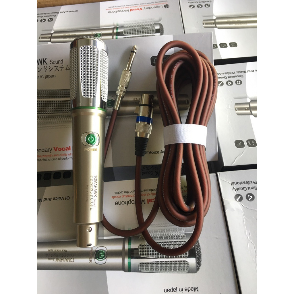 Micro Karaoke Có Dây Tomahawk Made in Japan cao cấp thu âm nhạy, hút ...