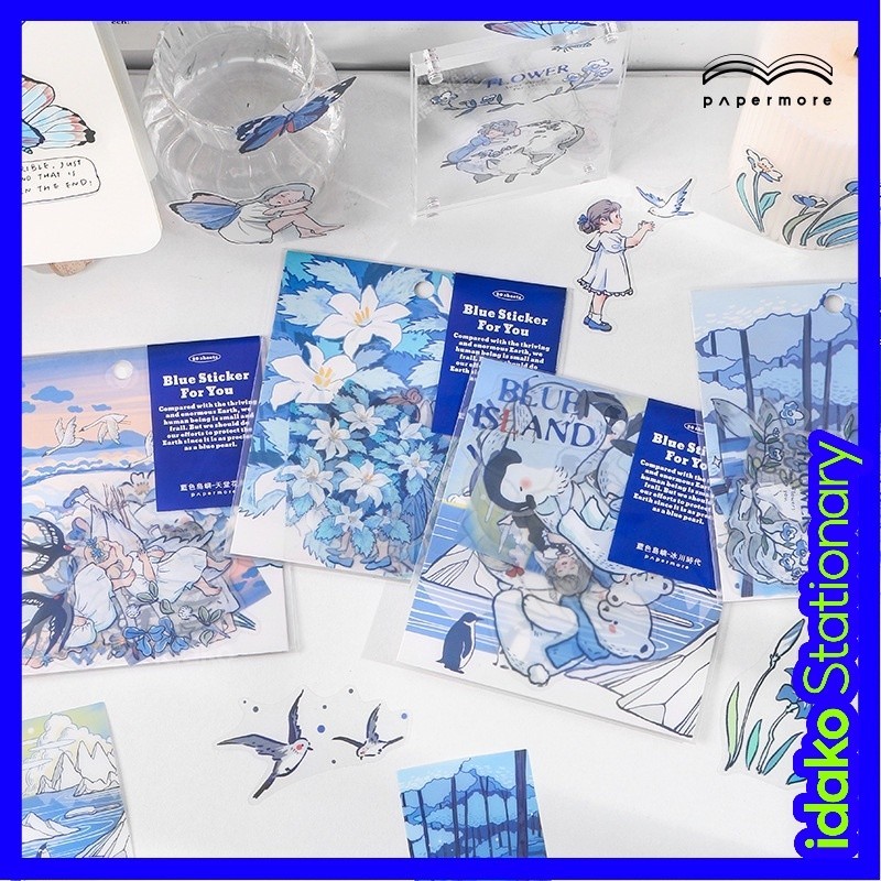 20 Miếng Dán PET Gói Động Vật Dễ Thương Nhân Vật Đảo Xanh Series 4 Loại PaperMore DIY Sổ Tay ...