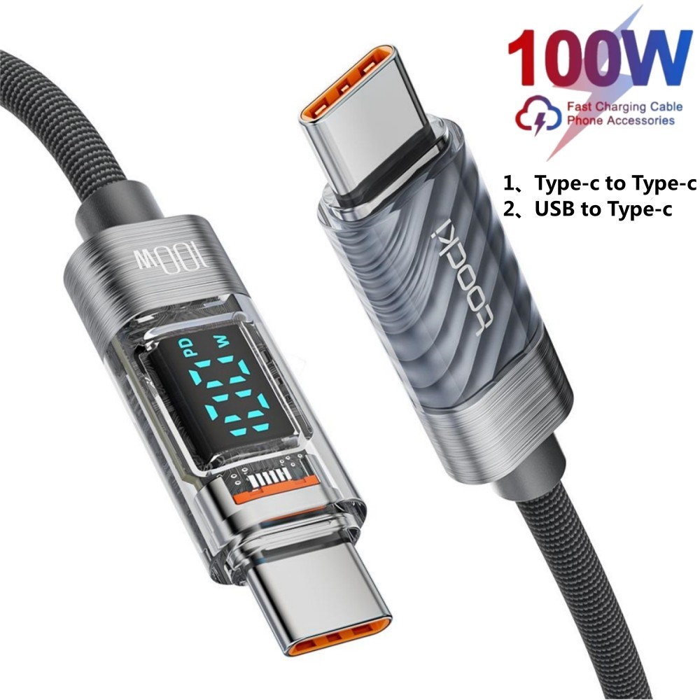Cáp PD100W 60W Type C sang Type C 6A 66W USB sang Type C Dây sạc nhanh cho Samsung Huawei ...