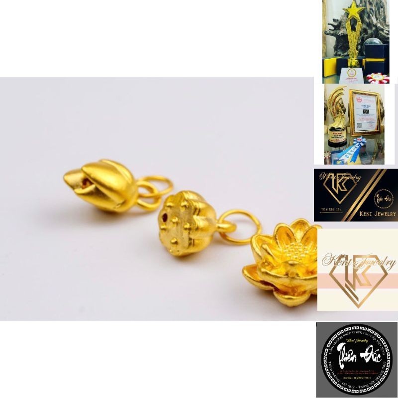 Series Charm Sen 24 Carat V àng xịn 9999- Nhí size 6 ly mini bé nhất ...