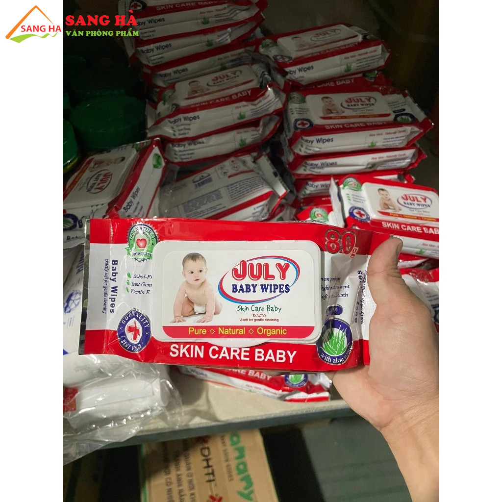 (1 Bịch) Khăn Ướt July Baby Wipes 80g | Shopee Việt Nam