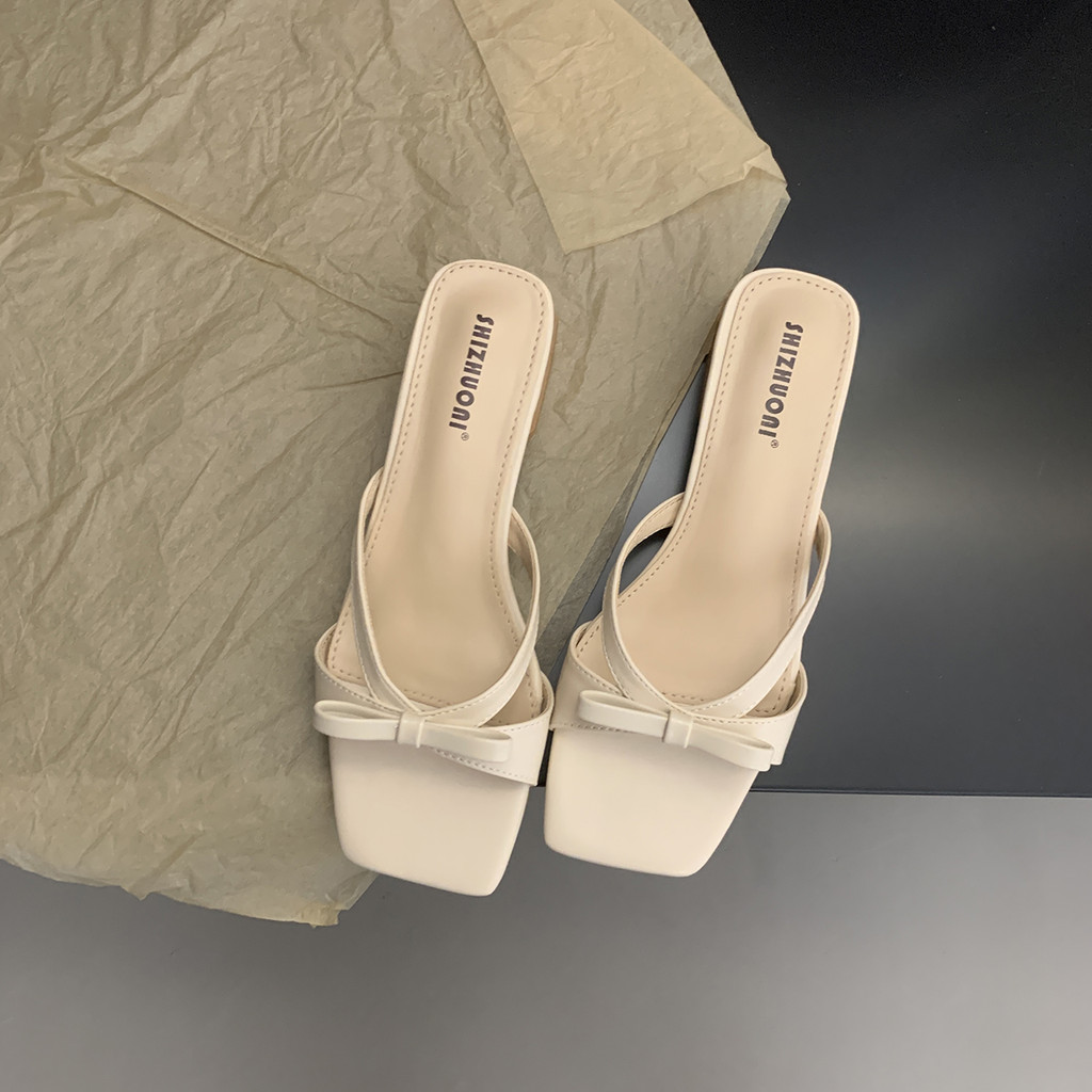 Dép sandal kiểu Pháp mùa hè giày 3cm ngoài trời cho nữ 2025 mới mũi ...