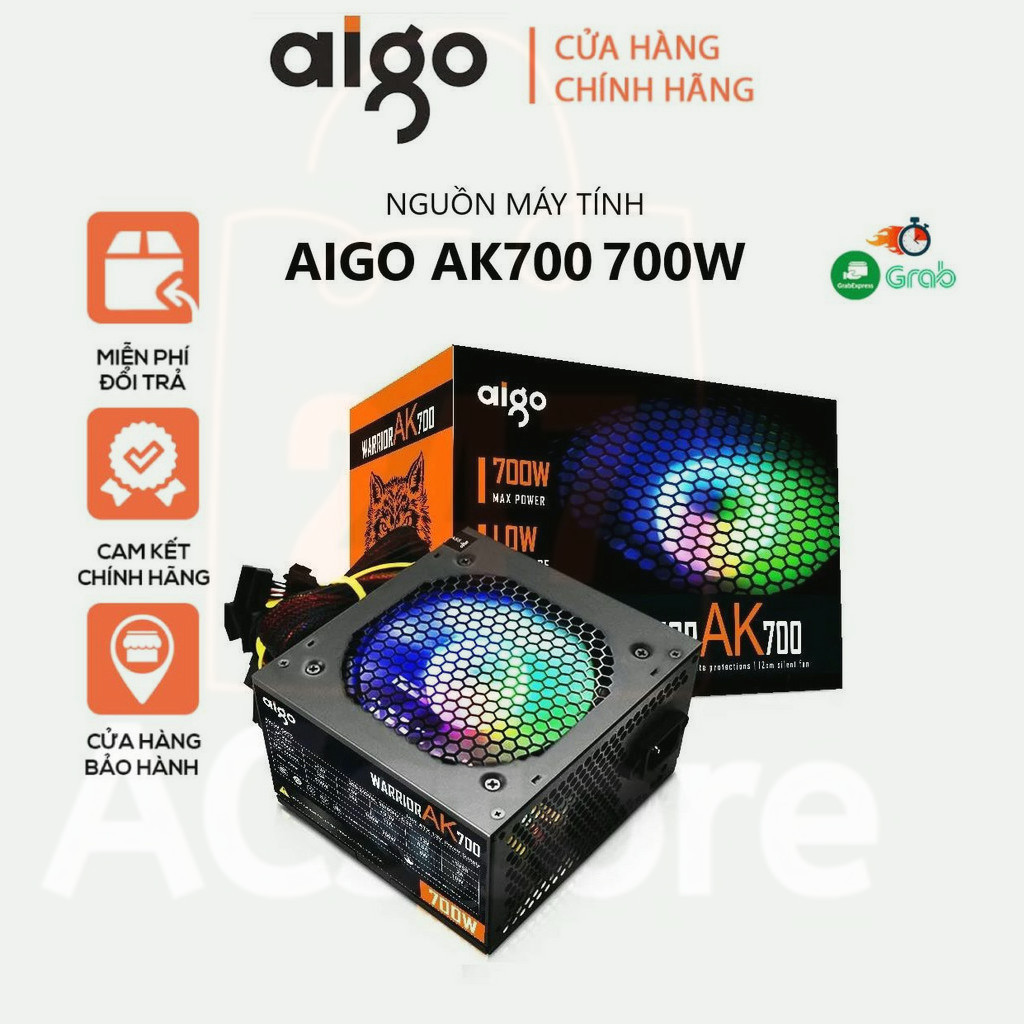 Nguồn máy tính AIGO AK700 700W Hàng chính hãng - bảo hành 12 tháng SHOP ACSTORE247 | Shopee Việt Nam