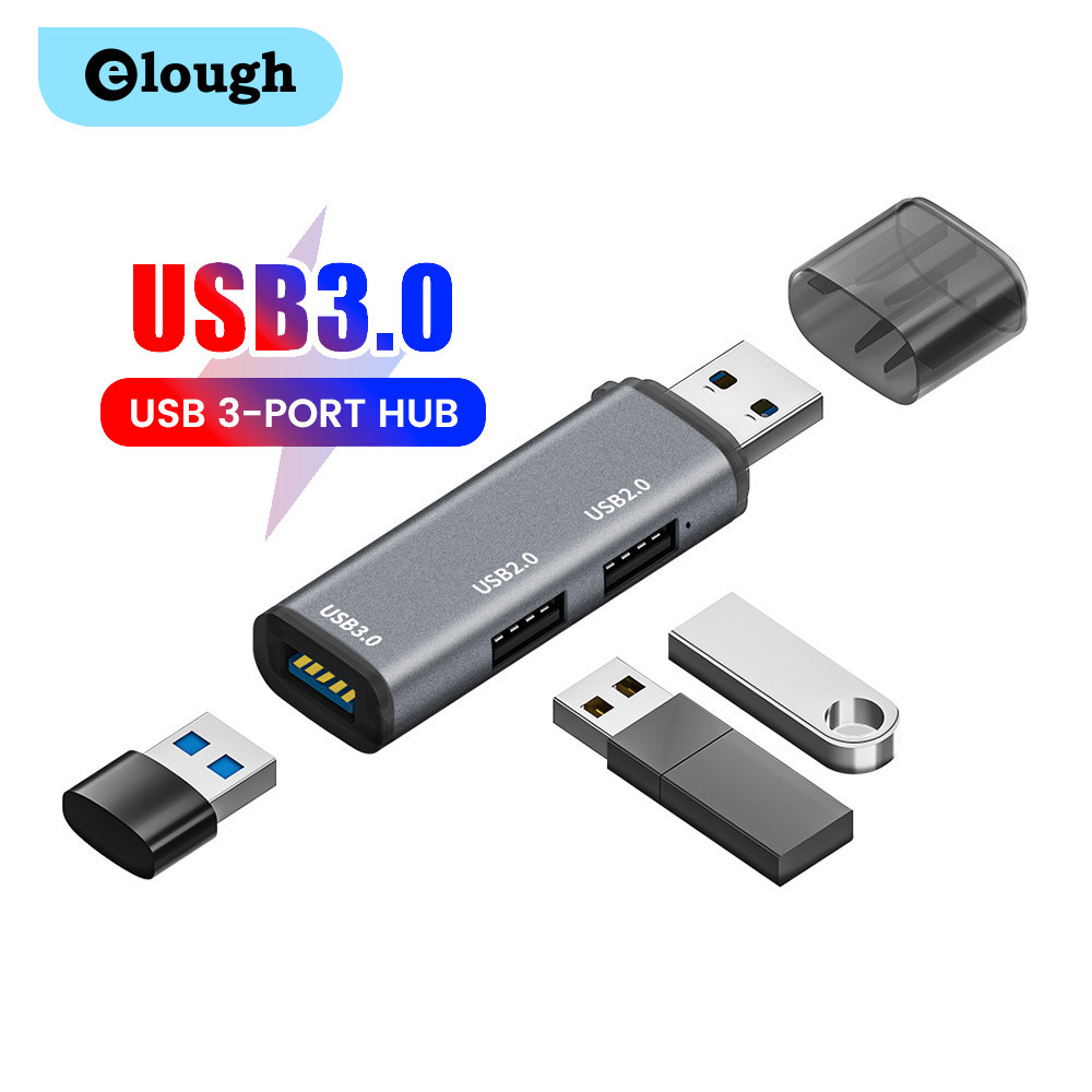 Elough Mini Di Động 3 Cổng Dữ Liệu USB Hub Mở Rộng Với USB C Adapter Áp ...