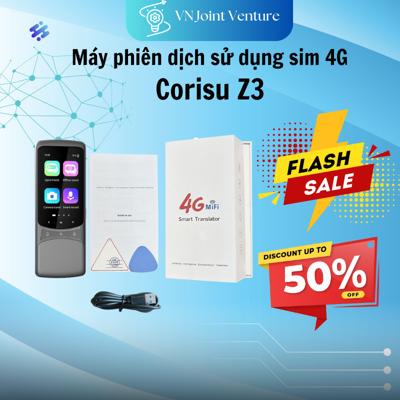 Máy phiên dịch offline Corisu Z3, Dịch giọng nói, ghi âm, dịch văn bản, dịch hình ảnh, có thể ...