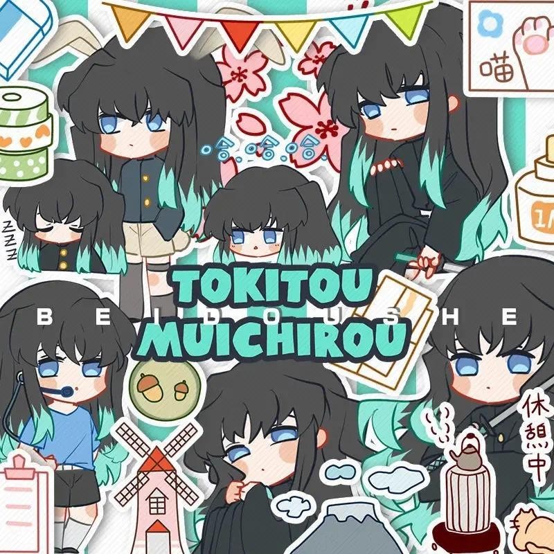 Kanroji Mitsuri Tokitou Muichirou Anime Sticker Kawaii IPAD Vỏ Điện ...