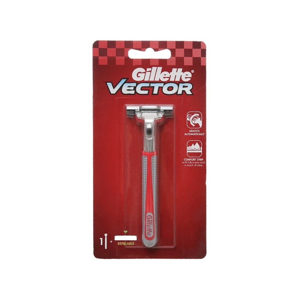 Dao Cạo Râu Gillette Vector đỏ_ Hàng nhập Thái Lan | Shopee Việt Nam