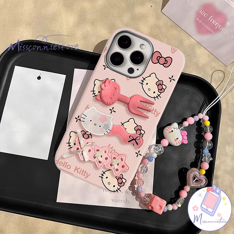 Búp Bê 3d Hello Hello Kitty Vòng Tay Kết Cấu Da OPPO A60 A3X A38 A18 ...