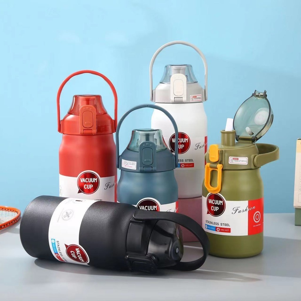 Sziqiqi Bình Giữ Nhiệt dung tích 1800ml ( 1lít3 ) inox 304 8-12H tay cầm chống trầy xước mờ có ...