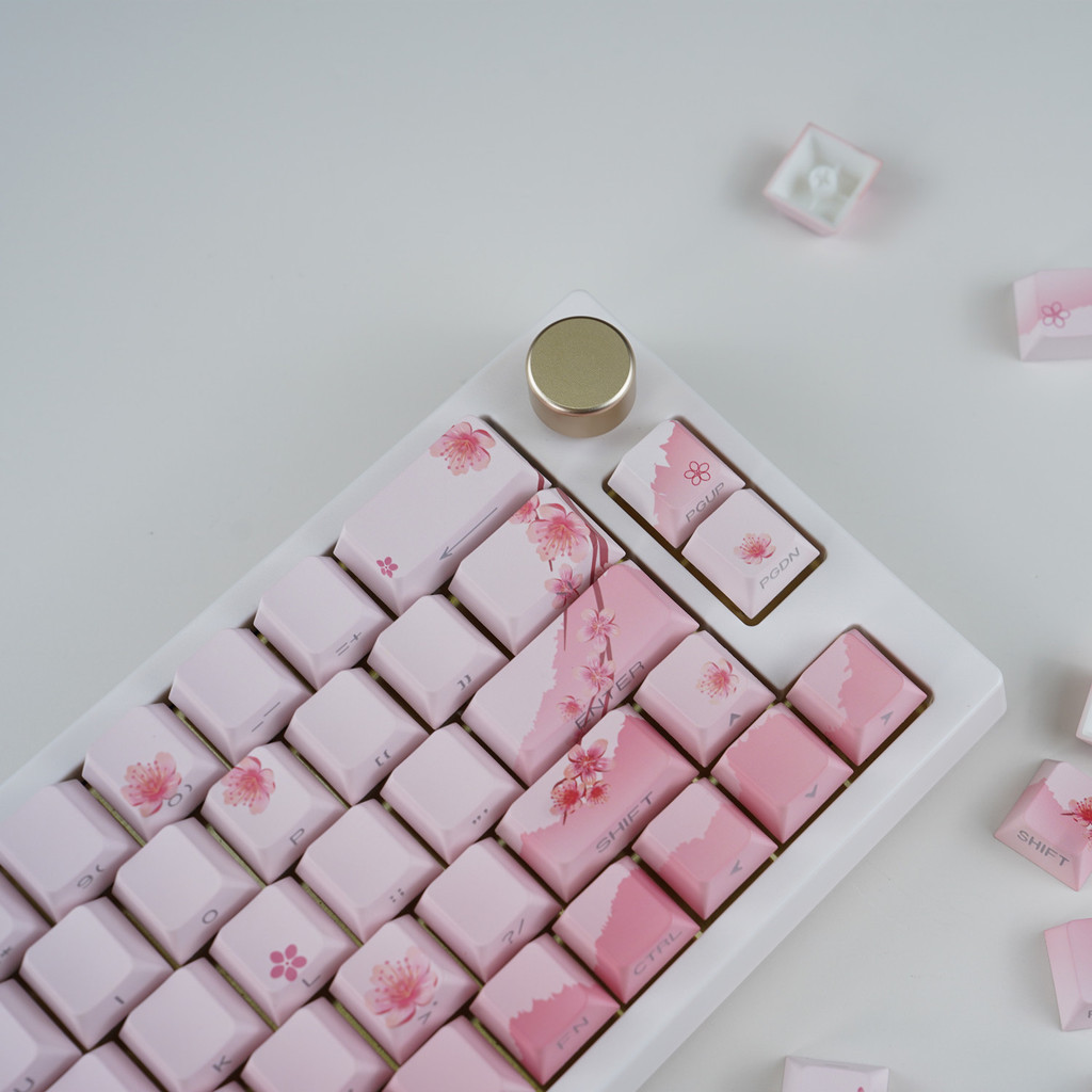 Sakura Keycap Shine Through Bên Chữ Keycap Màu Hồng Cherry Profile127 ...