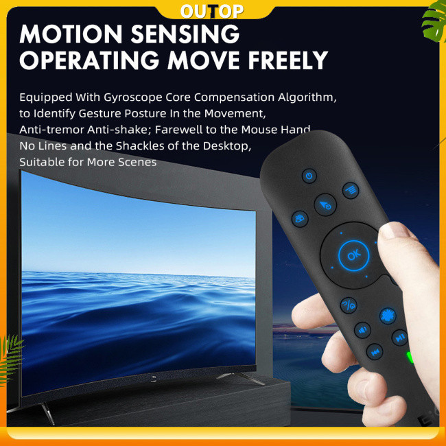 Điều khiển từ xa OUTOP G60s Pro với bàn phím Mini 2.4g Đèn nền giọng nói chế độ kép 5.0 tương ...